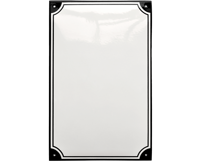White Vertical Rectangle Highlander Sign 38 x 59 CM – RAMSIGN.COM