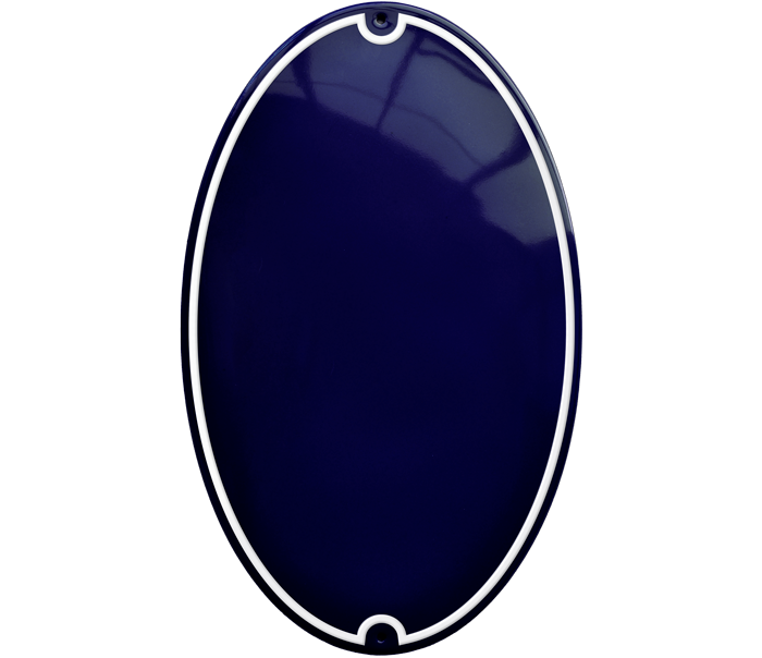 Blue Oval House Numbers | Metropolitan Vertical Oval – RAMSIGN.COM
