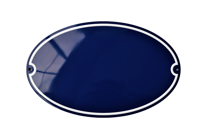 Blue Horizontal Oval Metropolitan Sign 27 x 17 CM – RAMSIGN.COM