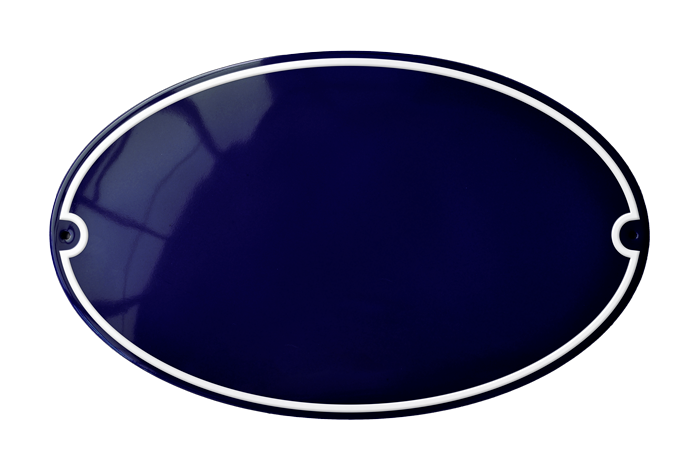Blue Horizontal Oval Metropolitan Sign 34 x 21 CM – RAMSIGN.COM